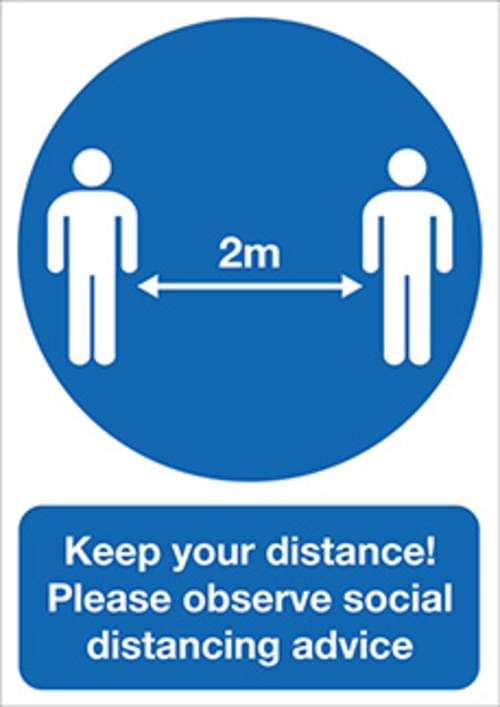 Laminated A3 Safety Signs Keep Your Distance* - ASAP Distribution ...