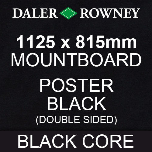 Daler Rowney Mountboard 6S Black Core D/IMP Double Sided Poster Black ...