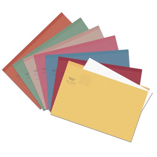 USED Assorted Colours Square Cut Folders Foolscap Pk50 (Non-Returnable)