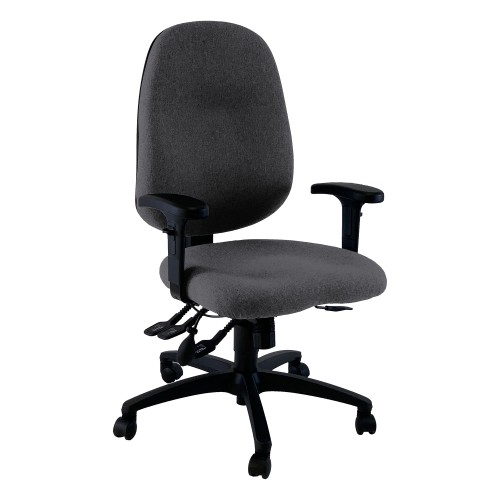 UNI 4 Ergonomic Task Operator Chair Paseo Grey Height Adjustable Arms ...