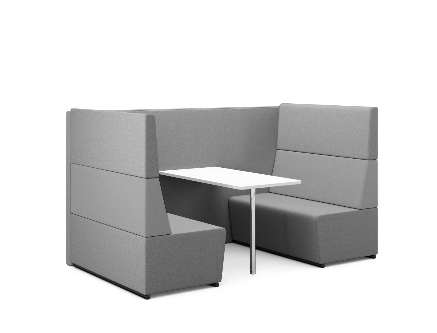 Fifteen Diner Agile & Co-Working 4 seater High Back Diner Unit Black ...