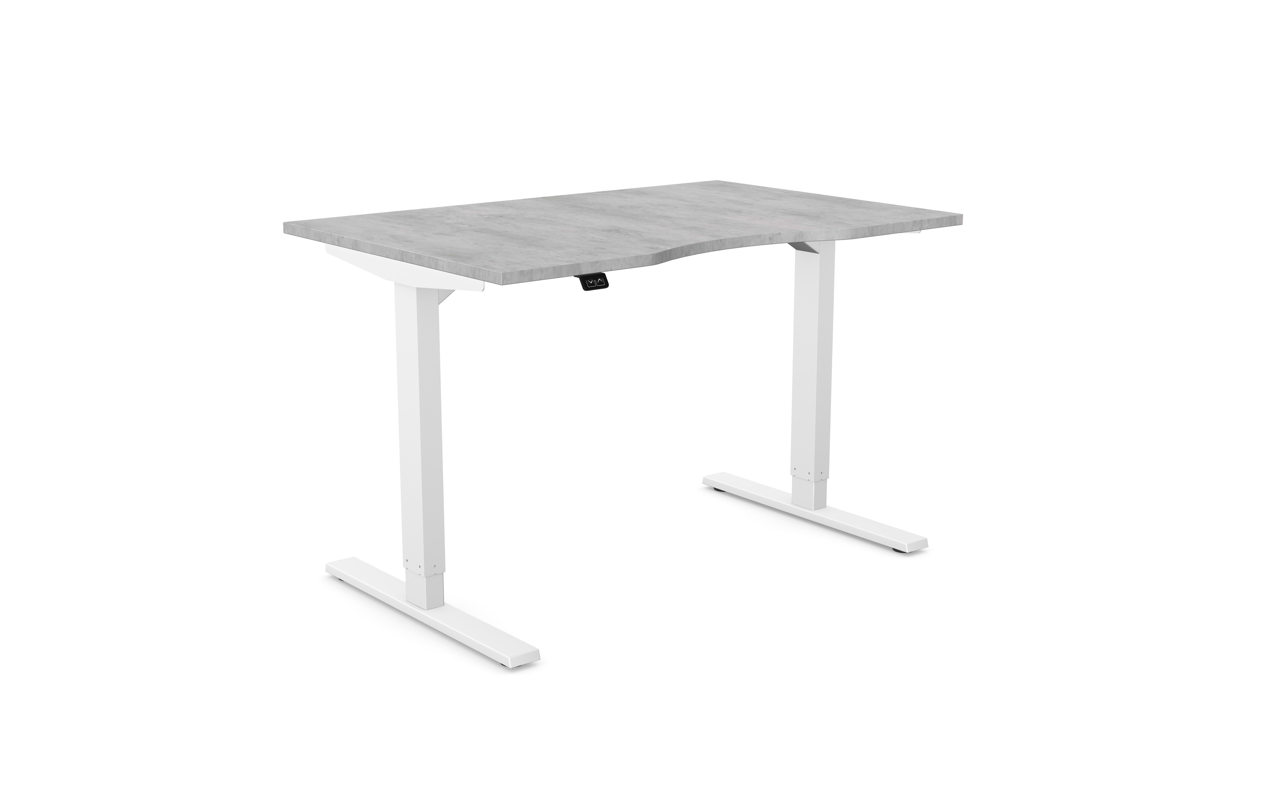 Leap Single Height Adjustable Desk - Top with Dual Purpose Scallop ...