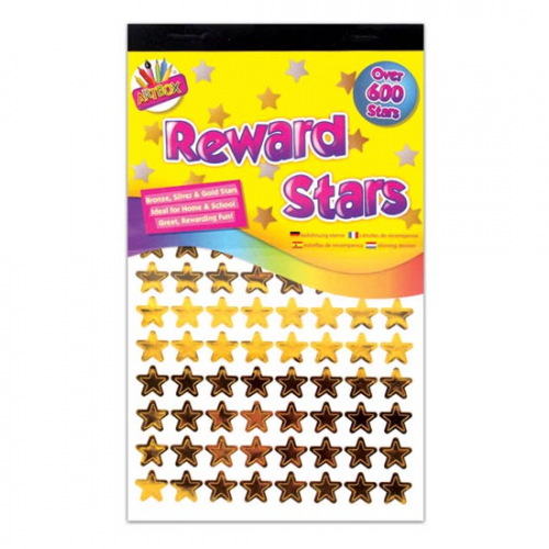 School Reward/Motivational Star Stickers Gold, Silver, Bronze [Pack 600 ...
