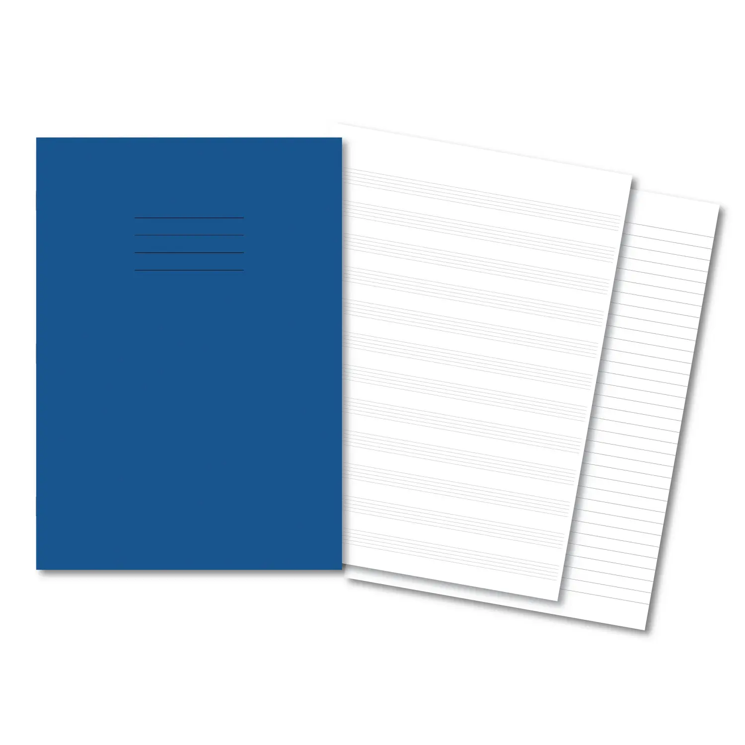 DARK BLUE Exercise Book A4 48 Pages Music Ruling 12 Stave / 8mm Ruled ...