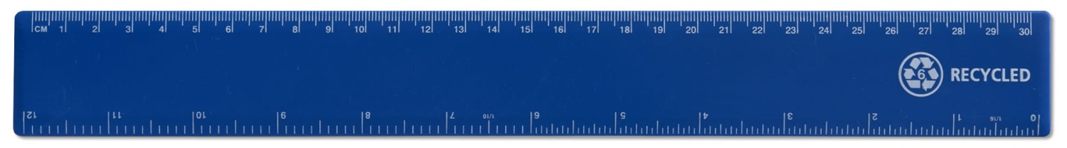 ROYAL BLUE Recycled Coloured Ruler 12" / 30cm