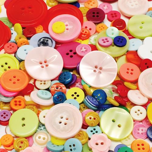 Craft Buttons Assorted 500g
