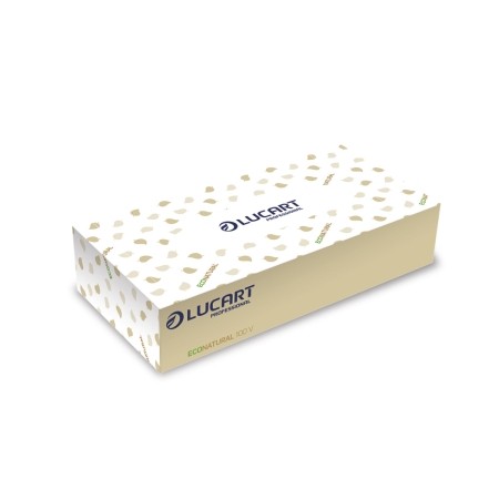 Lucart EcoNatural Recycled Facial Tissues 2 ply 100 Sheets