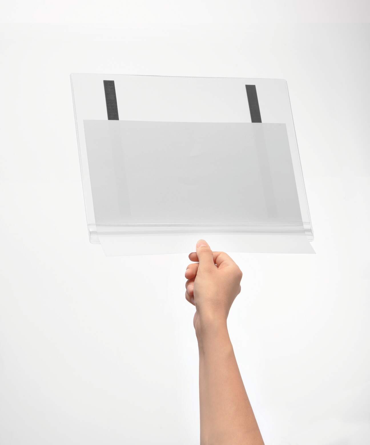 Durable re-sealable A4 magnetic display pouches waterproof x 5