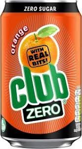 Club Orange ZERO Soft Drink Can 330ml [Pack 24]