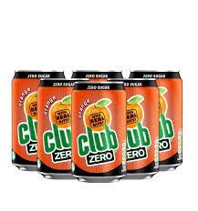 Club Orange ZERO Soft Drink Can 330ml [Pack 24]