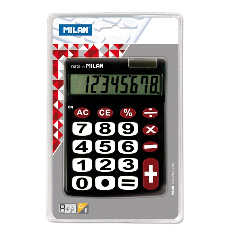 Milan Large Button 8 Digit Calculator