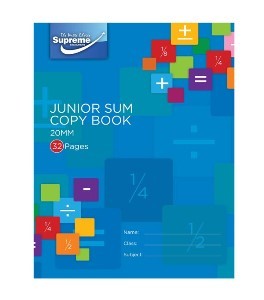 Junior Sum Copy 20mm 32 Pages (Pack of 20)