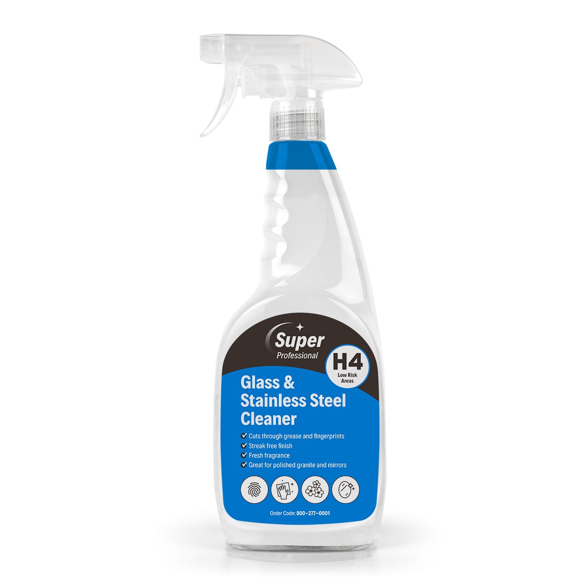Super Professional Glass & Stainless Steel Cleaner 750ml