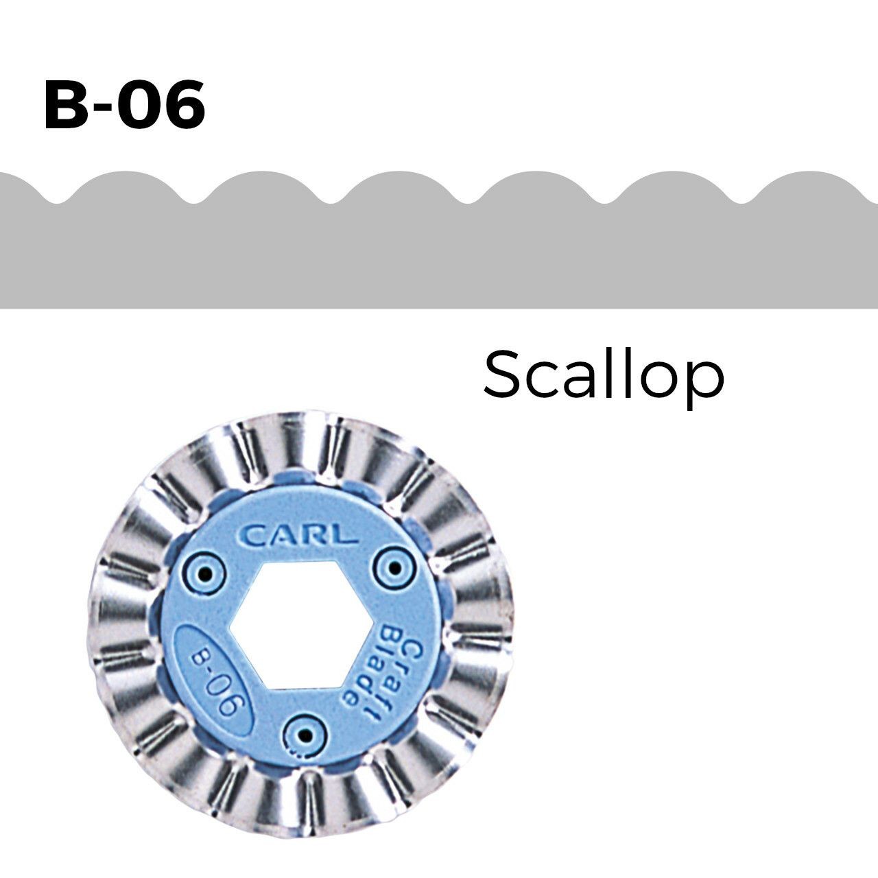 Carl B-06 Cutter Blade - Scallop