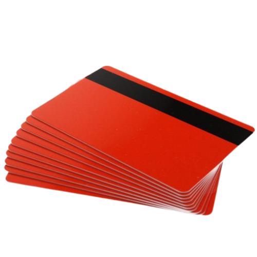 Red Plastic Cards With Hi-Co Magnetic Stripe (Pack of 100)