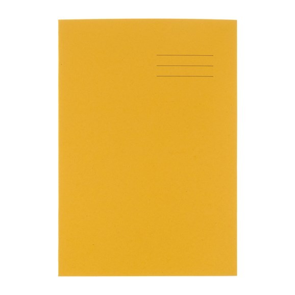 A4 Exercise Book 64 Page, 8mm Ruled With Margin, Yellow - Pack x50