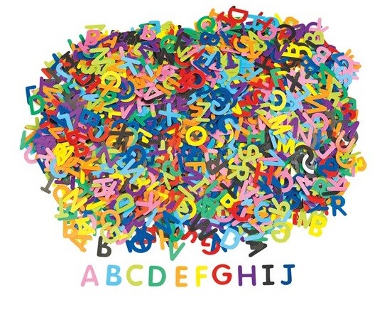 Cardstock Letter Pasting Pieces - Pack x2600