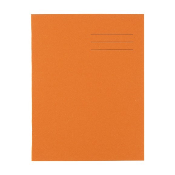 9x7" Exercise Book 48 Page, 12mm Ruled / Plain Alternative - Orange ...