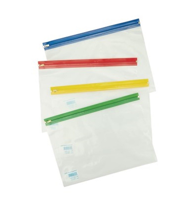 Bulky Zip Wallet A4 Blue - Pack x 25