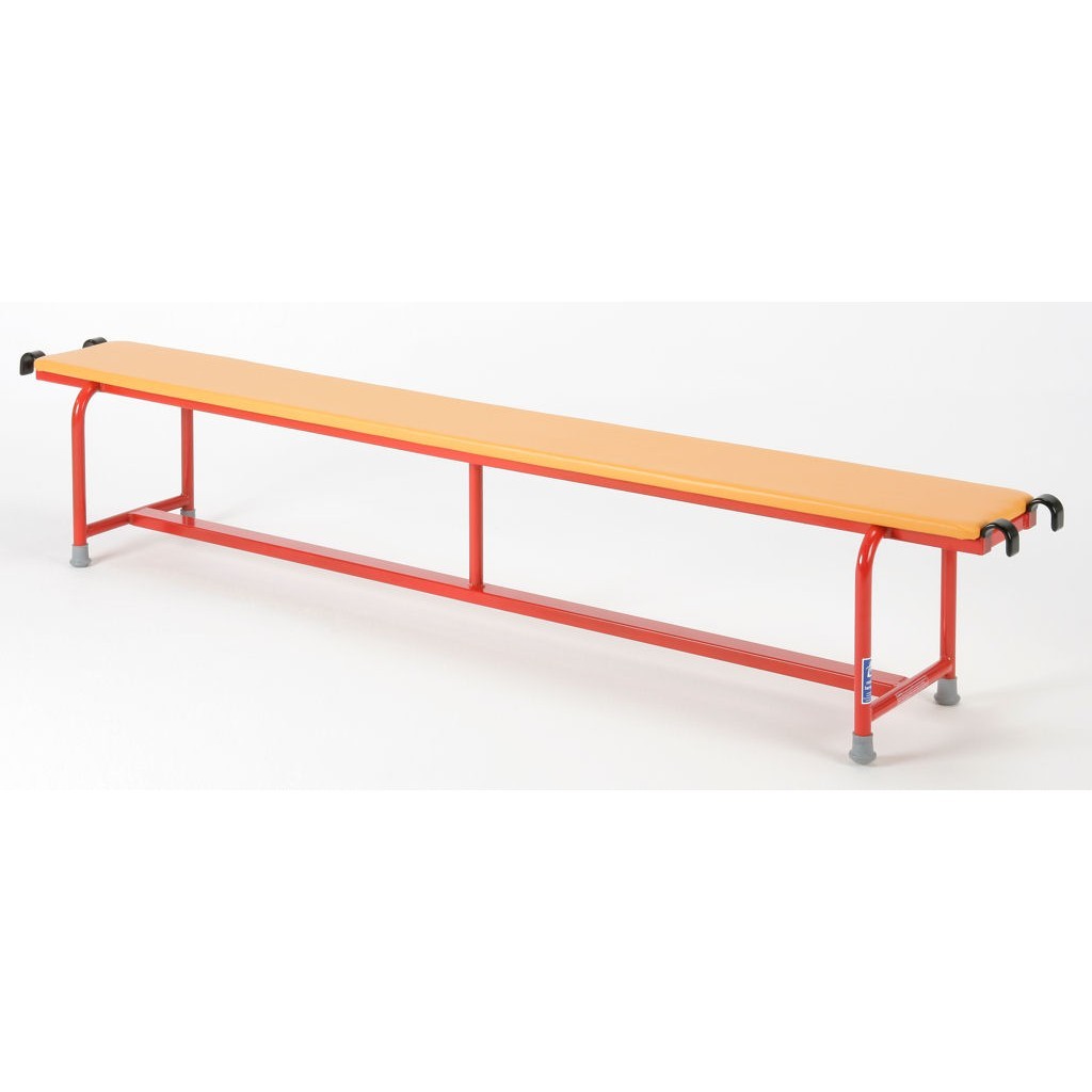 Steel Upholstered Balance Bench 2m - Orange Top