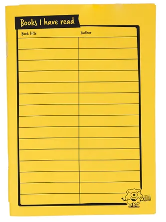 A5 Reading Record Book 40 Page Ruled Yellow - Pack x25