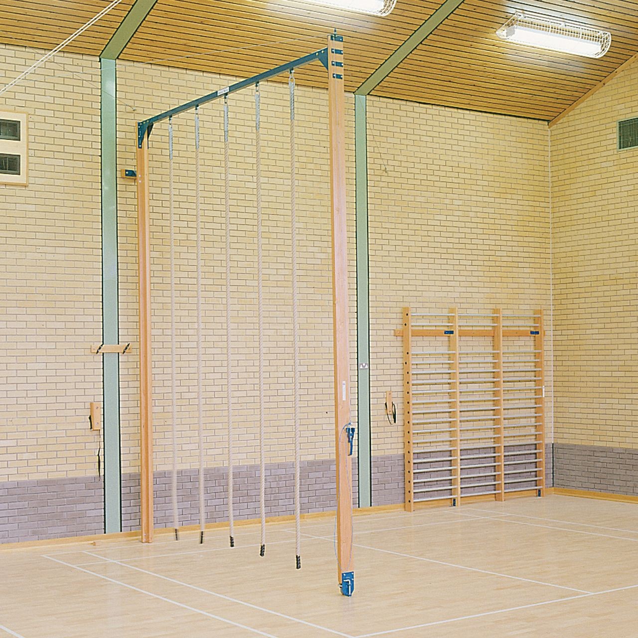 Universal Wall Hinged Rope Frame - Timber