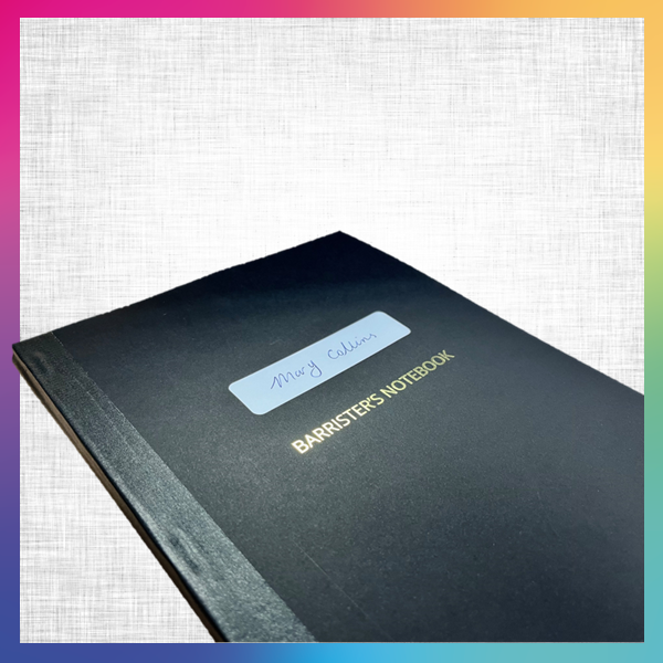 NEW BARRISTER'S NOTEBOOK WHITE LINED PAGES