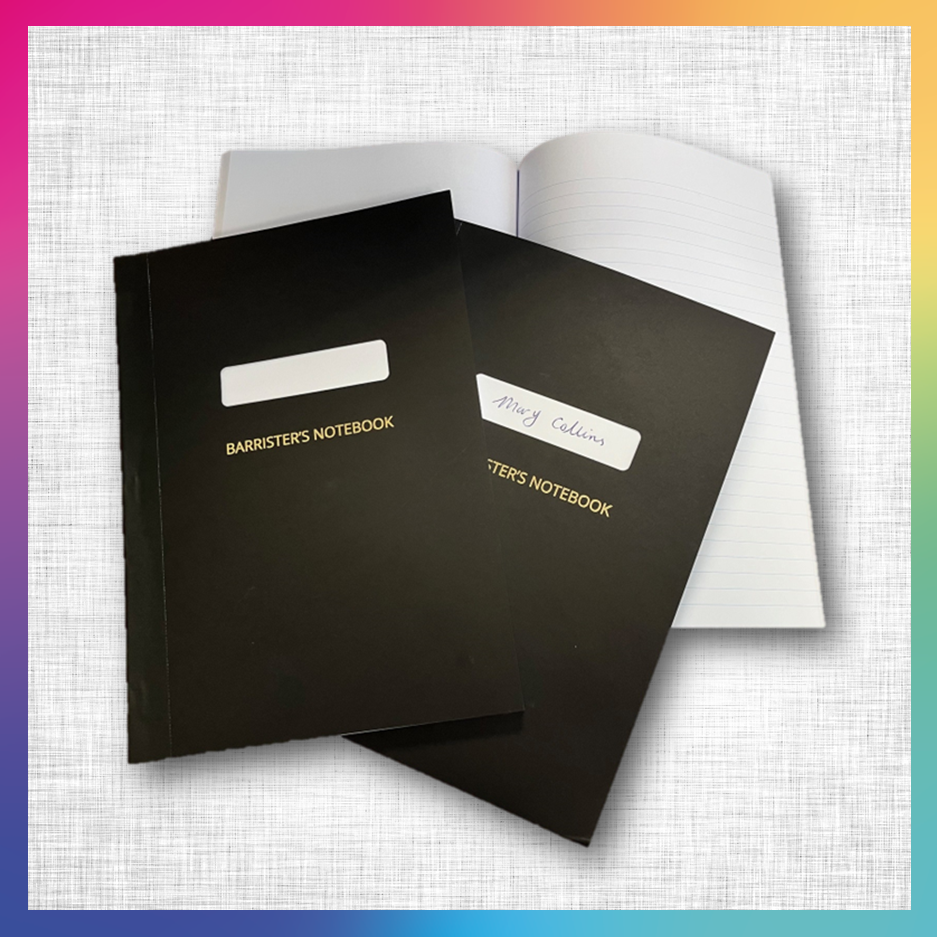 NEW BARRISTER'S NOTEBOOK WHITE LINED PAGES