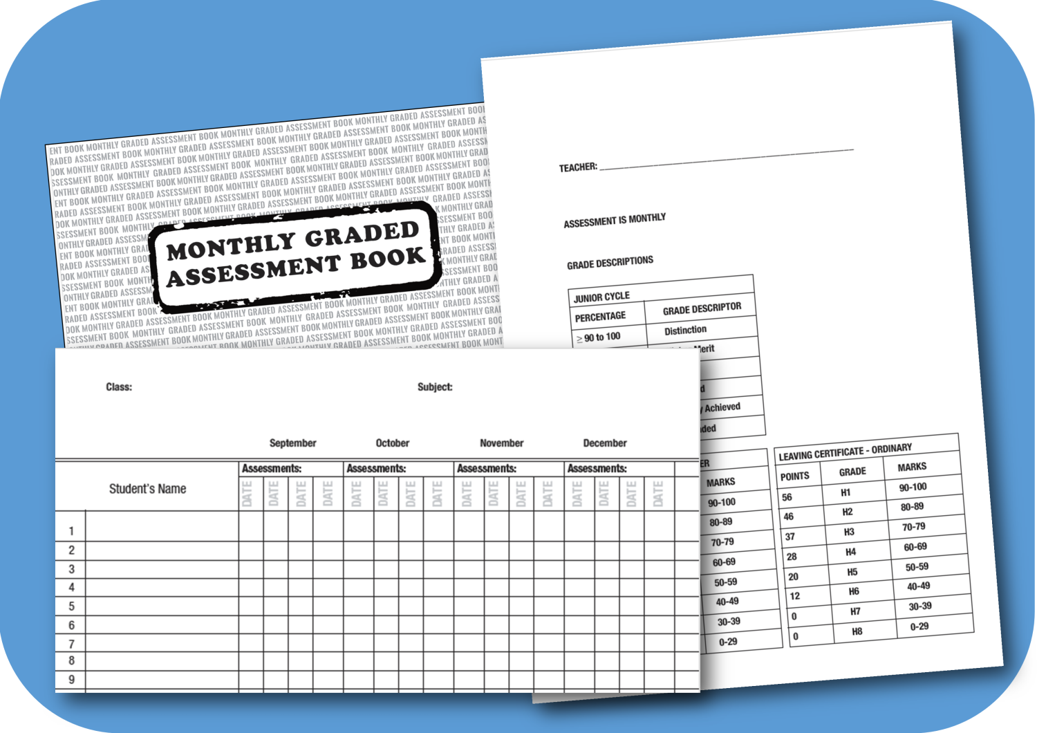 Teachers Monthy Assessment Record Book