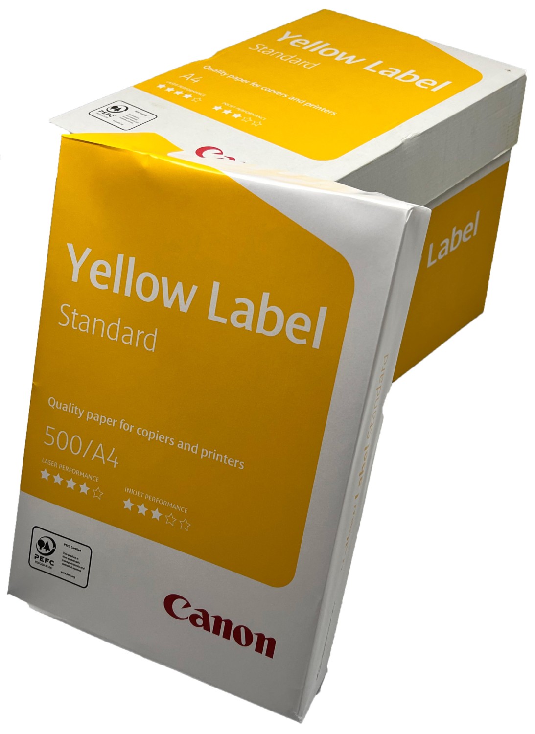 Canon Yellow Label Standard PEFC A4 White Paper Pack of 5 Reams of 500 ...