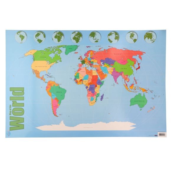 Wall Chart - Map Of The World
