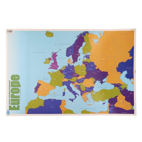 Wall Chart - Map Of Europe