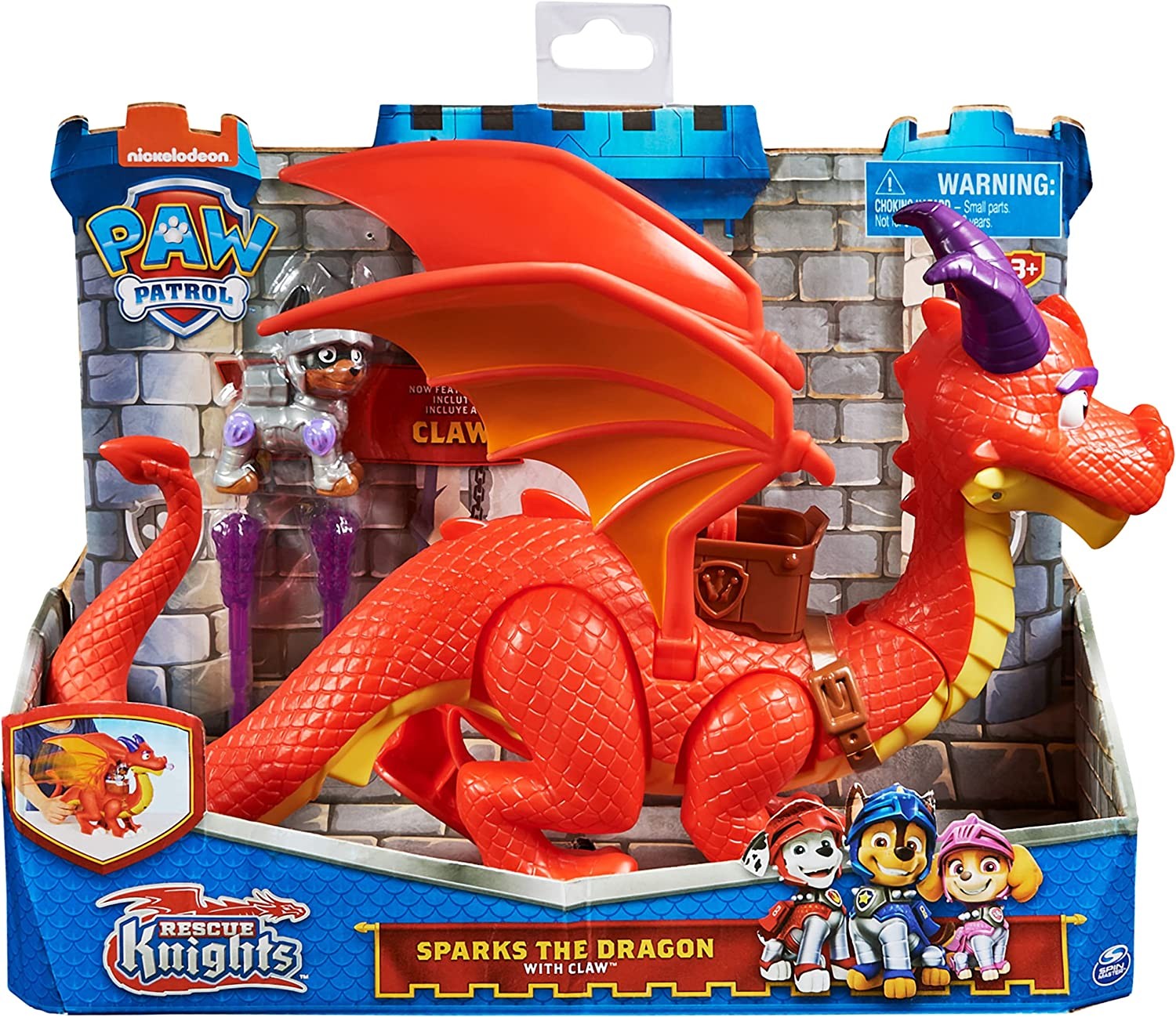 PAW Patrol Rescue Knights Sparks the Dragon & Pup Claw Figure - Fagans Toys