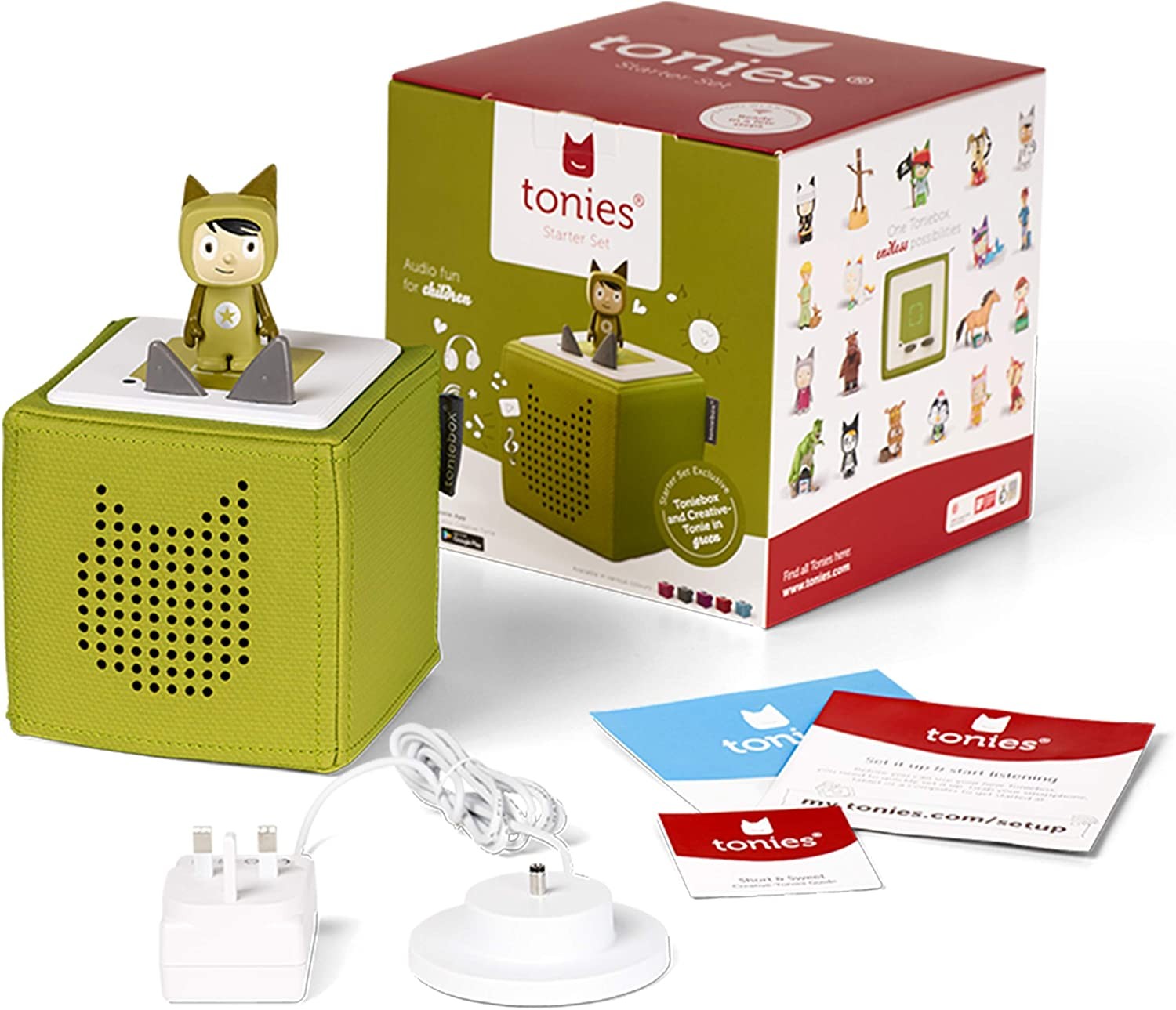 tonies Toniebox Starter Set Audio Player incl 1 Figure Green - Fagan Toys