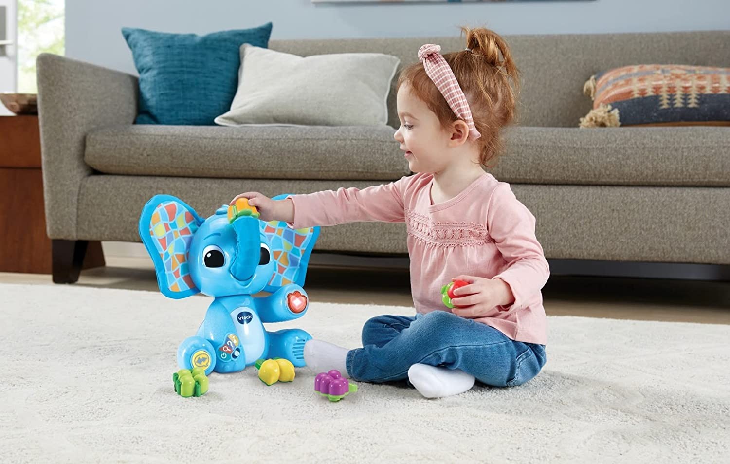 Vtech Smellephant Interactive & Sensory Cuddly Toy Elephant - Fagans Toys