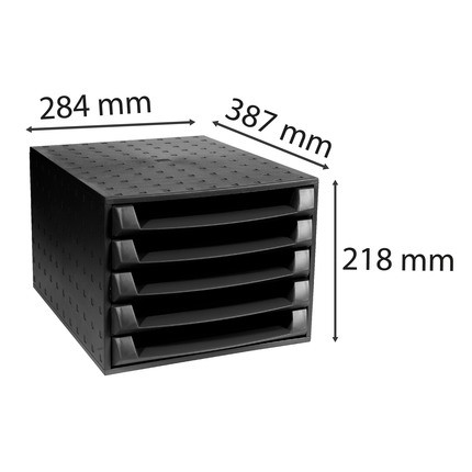 Desk Drawer Set. Exacompta THE BOX Recycled EcoBlack - Black 315533