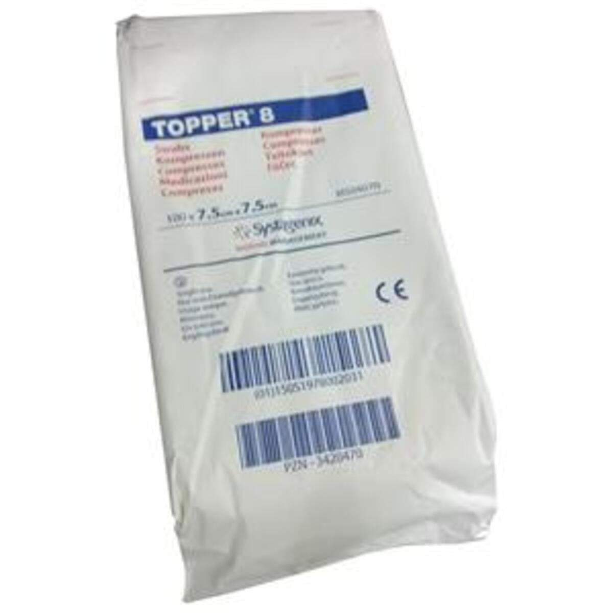Dressing Topper8 Swabs 4 Ply Non Sterile (7.5cmsqx100)