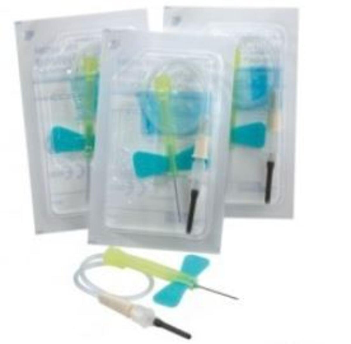 BD Vacutainer SafetyLok Blood Collection Set, 23G Light Blue x50