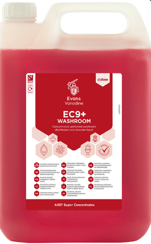EVANS EC9 WASHROOM CLEANER (E-DOSE) SUPER CONCENTRATE (2 x 5L)