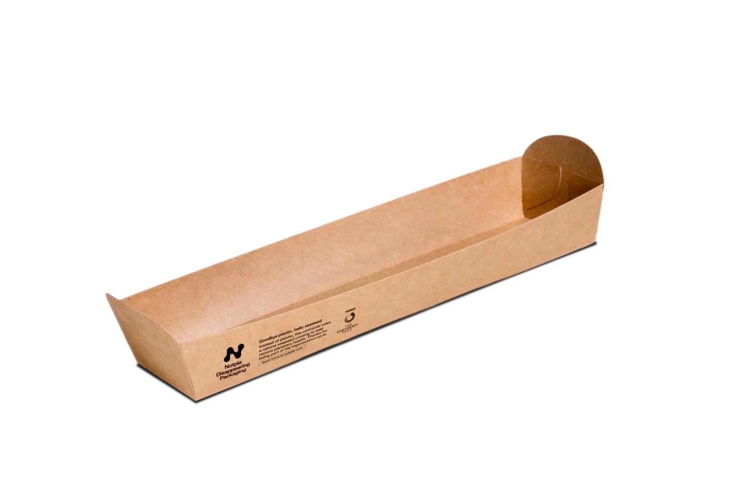 Notpla Hot Dog Tray 10x3” Brown (320)