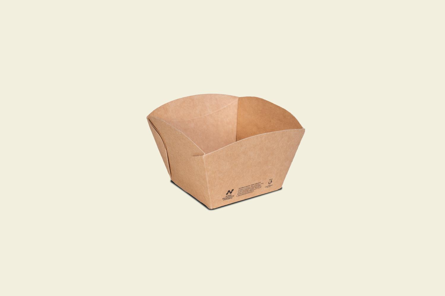 Notpla Open Food Box - 550ml - Brown (500)