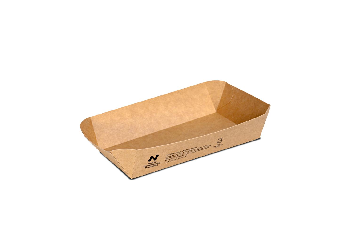 Notpla Curved Tray 8x5” Brown (400)