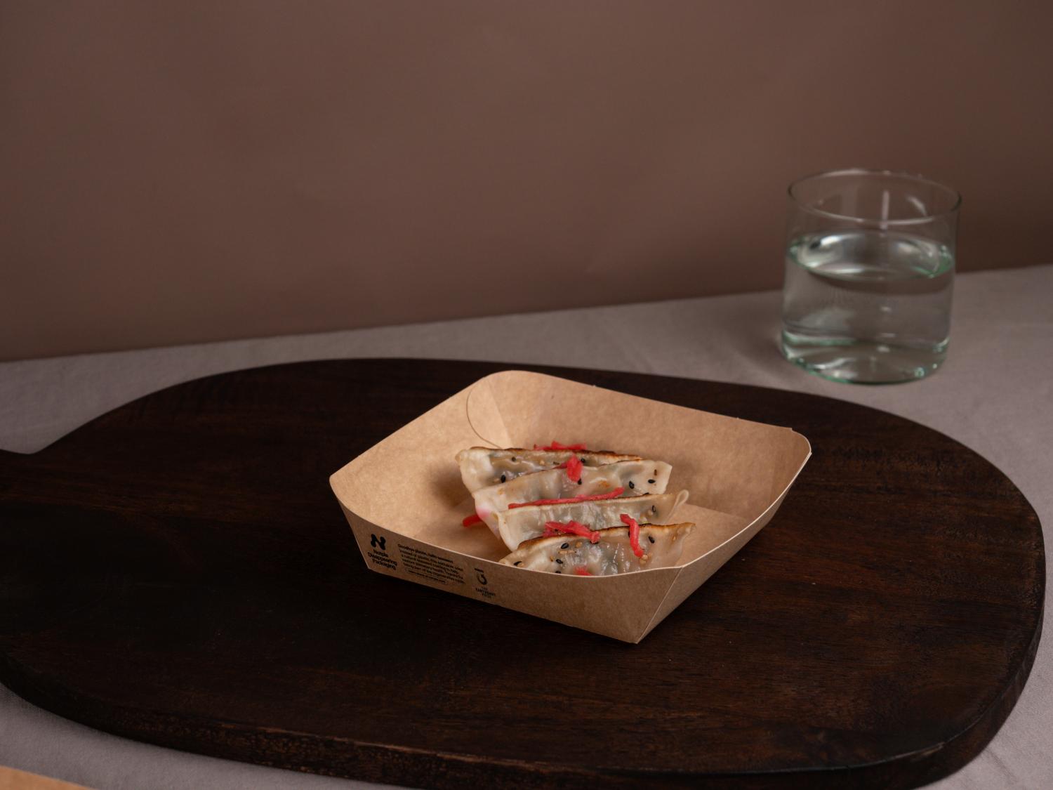 Notpla Curved Tray - 6x6” - Brown (600)