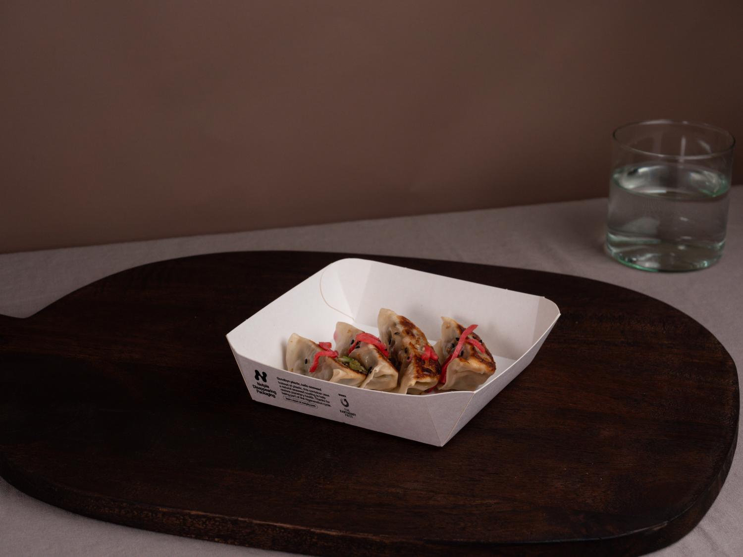 Notpla Curved Tray - 6x6” - White (600)