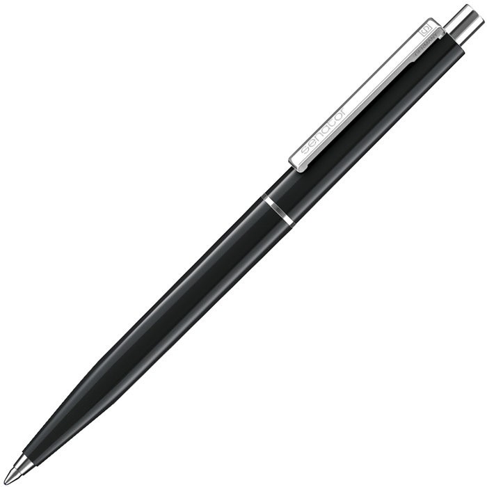 Senator Point Pen Black Barrel Black Ink
