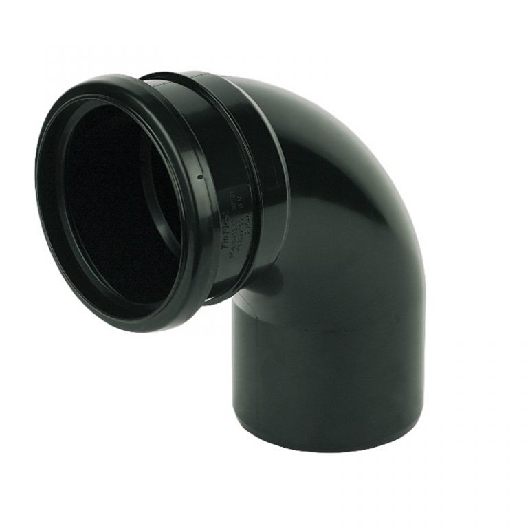 Soil Pipe Bend 92.5 Deg. Black Socket Spigot