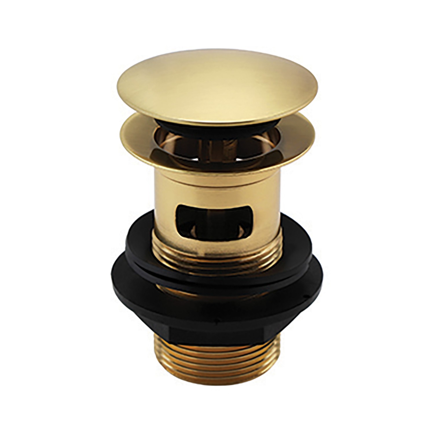 Fortune Ltd - BASIN WASTE MINI PUSH BUTTON SLOTTED BRASS (50)