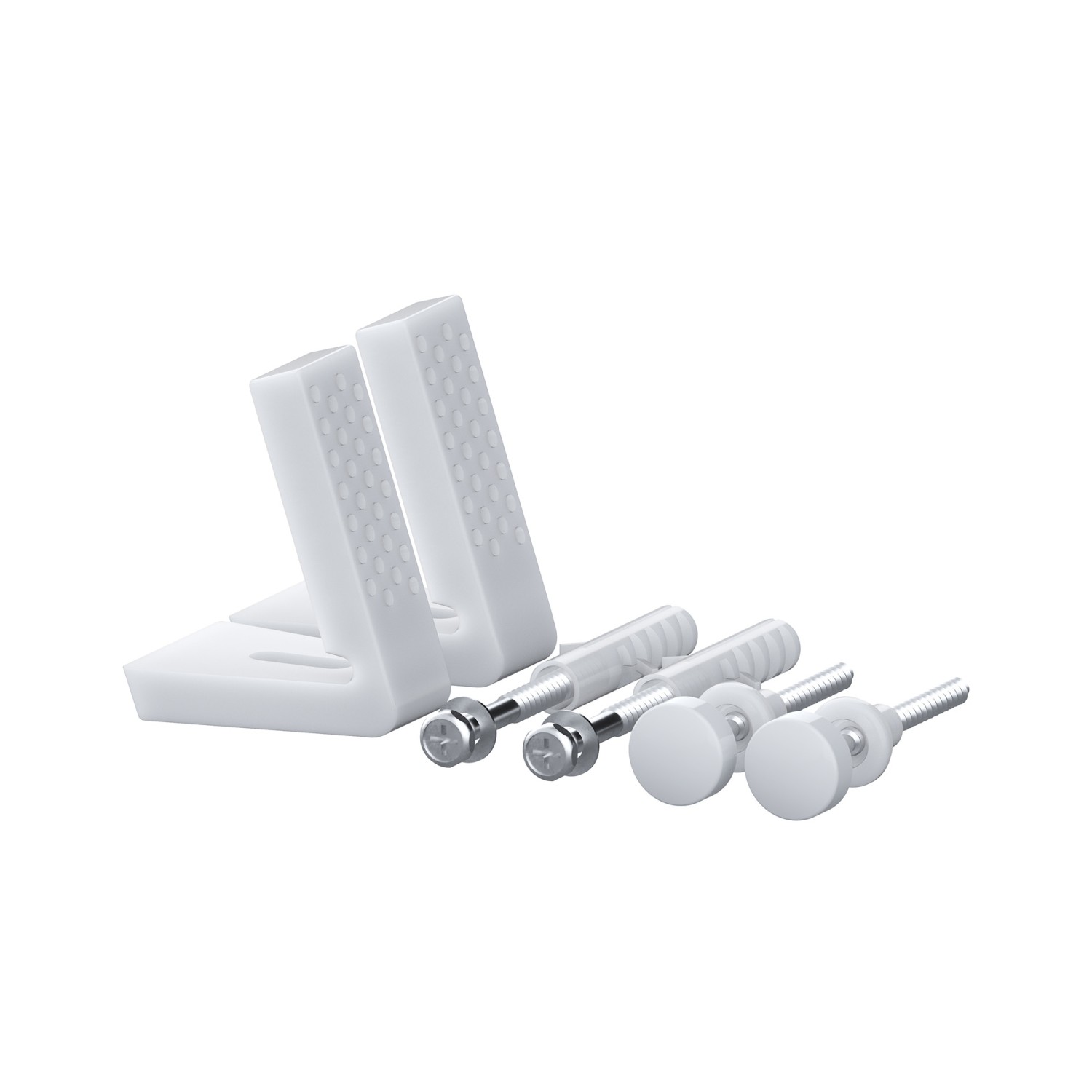 Fortune Ltd - TOILET PAN FIXING KIT ANGLED WHITE AND CHROME CAP