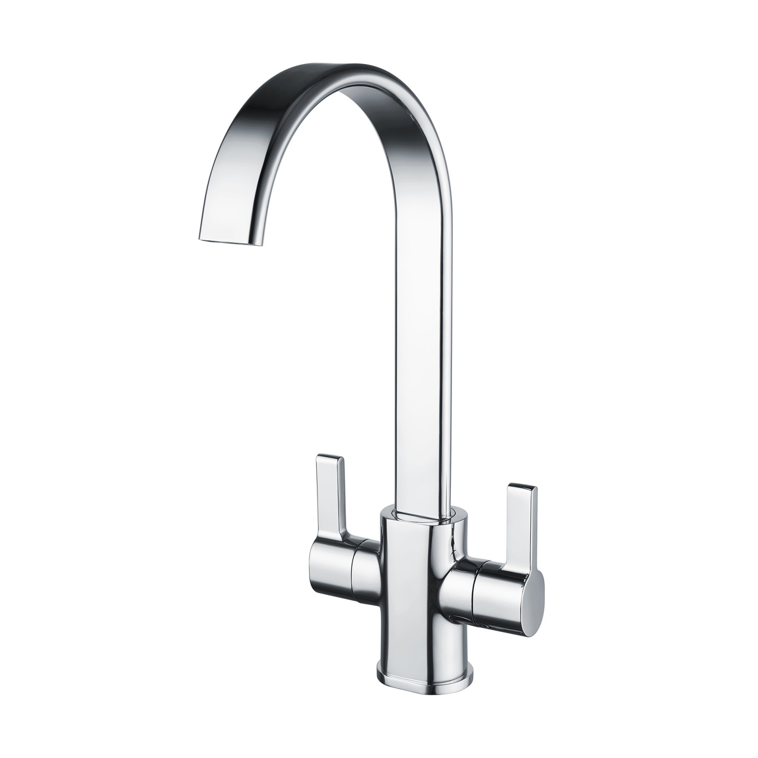 Fortune Ltd - TWIN LEVER KITCHEN SINK MIXER PADDLE LEVERS CHROME