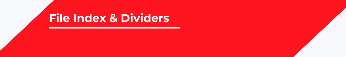 File Index & Dividers - Organize Your Documents Efficiently | JP Supplies